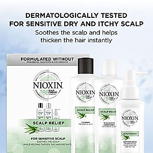 Nioxin Scalp Relief System Kit for Sensitive, Dry & Itchy Scalp, Paraben & Sulfate Free