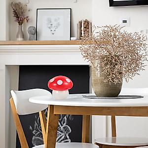 MAGICLULU Mushroom Mini Trash Can with Lid, Tiny Desktop Garbage Bin Plastic Mini Wastebasket Trash Can Cute Wastepaper Basket for Bathroom Vanity Tabletop Mushroom Decor