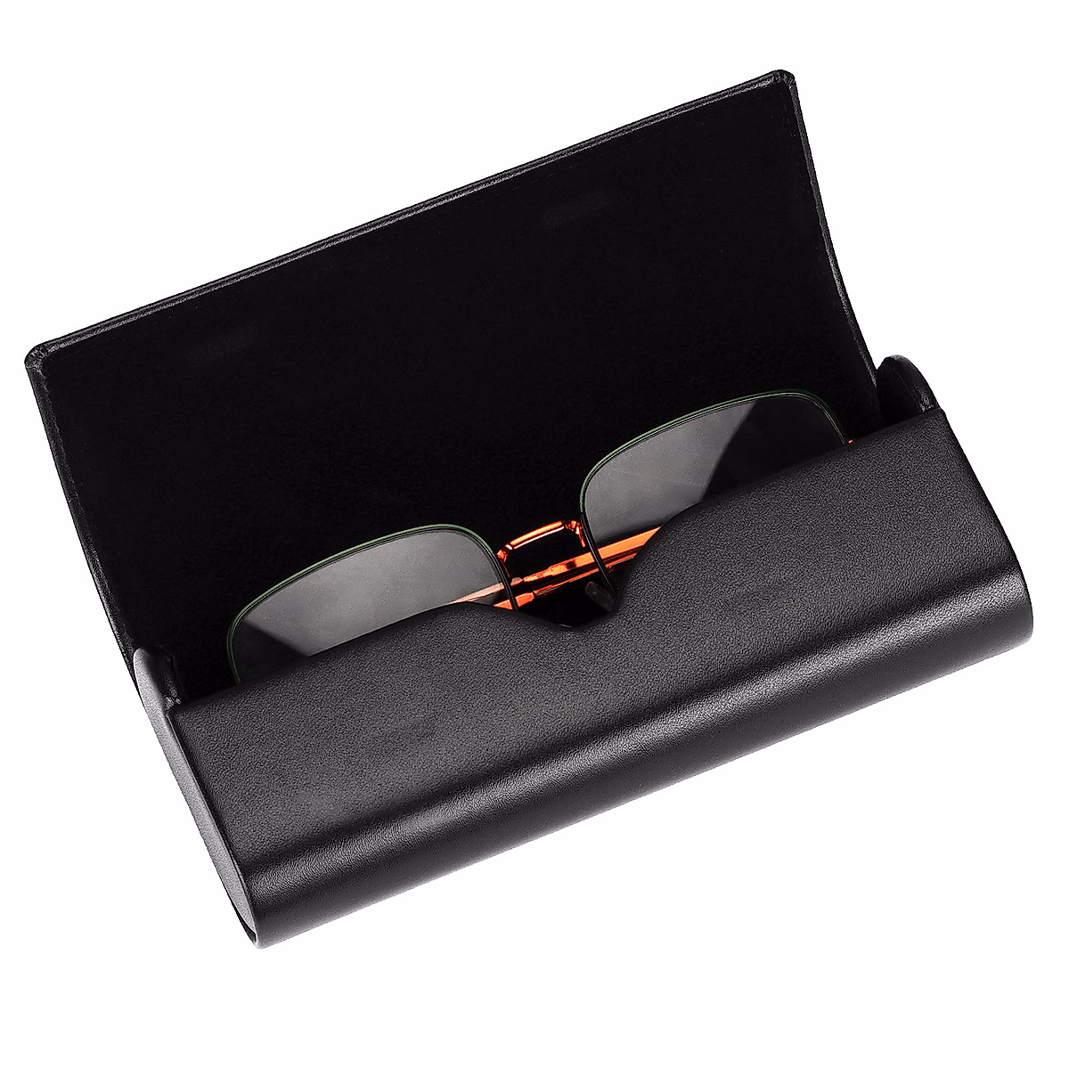 Vemiss Hard Shell Eyeglasses Case Lightweight Portable Case for Women,Men (Z-Black)