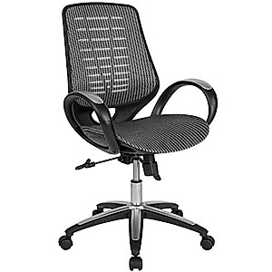Flash Furniture Newton Mid-Back Ergonomic Office Chair with Contemporary Mesh Design in Gray