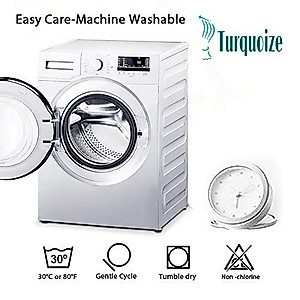 Turquoize Chair Slipcover with Separate Cushion Cover Bundle Ottoman Slpcover，Dusty Blue