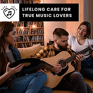 EVEO Premium Vinyl Record Cleaner Kit - Complete 4-in-1 Vinyl Records Cleaning Kit for Records Albums-Includes Soft Velvet Record Brush,Cleaning Liquid,Duster &Turntable Stylus Cleaning Gel