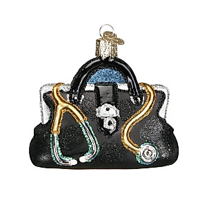 Old World Christmas Tools Glass Blown Ornaments for Christmas Tree, Doctor's Bag