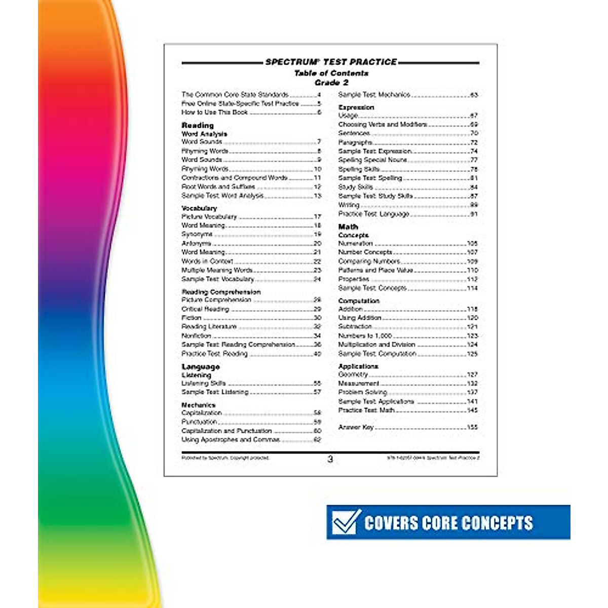 Spectrum Test Prep Grade 2 Workbook, Ages 7-8, Reading Comprehension, Language Arts & Math Workbook, Grammar, Vocabulary, Addition, Subtraction, Writing Practice Tests, 2nd Grade Test Prep Workbook