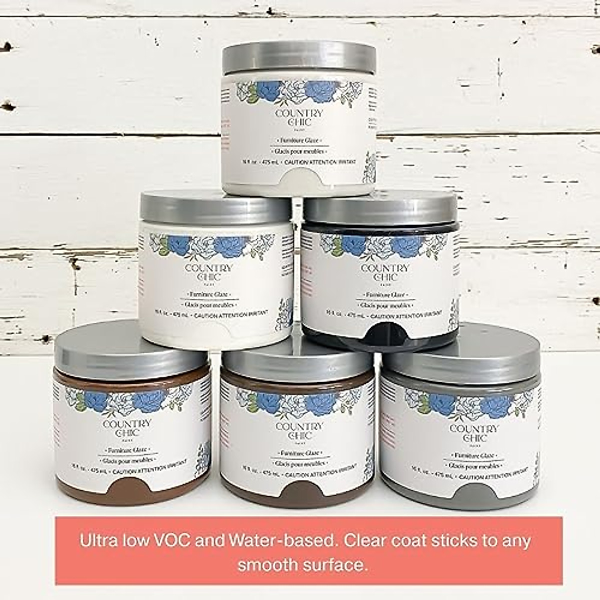 Furniture Glaze - Antique Patina Special Effects Glaze for Chalk Style Furniture Paint, Eco-Friendly Wood Stain, 6 Color Choices - Limestone [White] - Pint (16 oz)