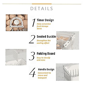 HausArtX Large Fridge Organizer Bins, Fridge Fruit Storage Containers with Removable Colander, BPA-Free, for Keeping Meat, Vegetable, Egg & Fruit Fresh (3 Packs)