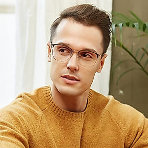 GUDVUE Blue Light Glasses, Computer/Gaming/TV/Phones Glasses for Women/men, Anti Glare/UV400/Eye Strain, Rose Gold