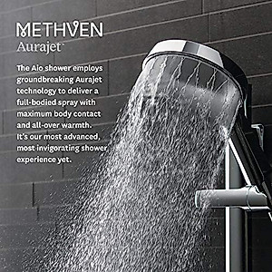 Methven Aio Removable Handheld Shower Head with High Pressure Water Jets, Hose, and Adjustable Arm Mount | Water Saving & High Pressure Spray Technology, Chrome