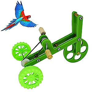 Parrot Bike Toy Bird Training Plaything Supplies Educational Interactive Props Puzzle Bicycle Toy for Macaw