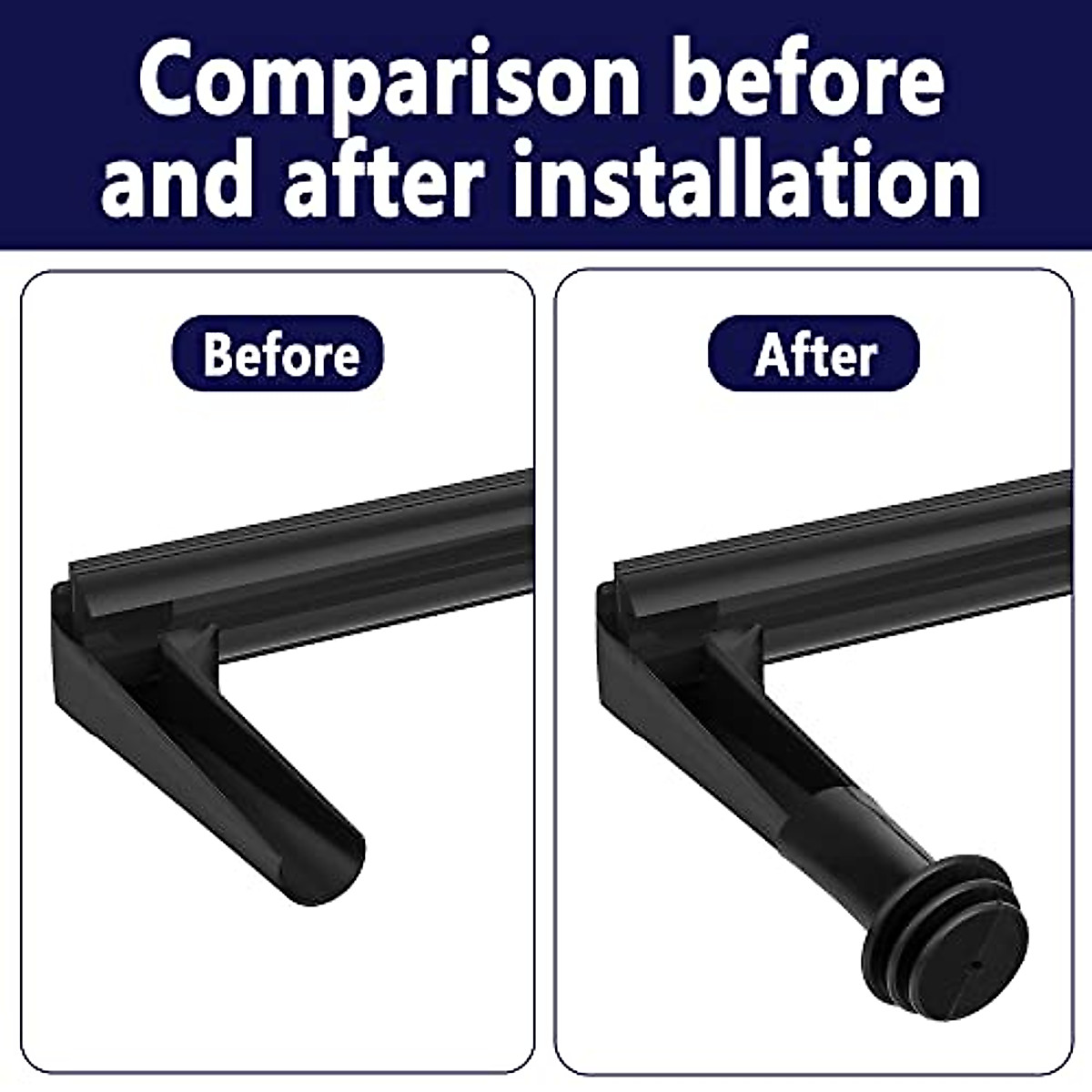 4pcs RV Gutter Spout Protector,RV Cover Protective Sleeve,RV Rain Gutter Spout Covers Protects Spout Ends from Gutter Spout Damage (4.5cm Long)