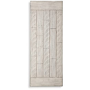 Signature Design by Ashley Carynhurst Coastal Counter Height Dining Table Set with Upholstered Bar Stools, Set of 3, White & Beige