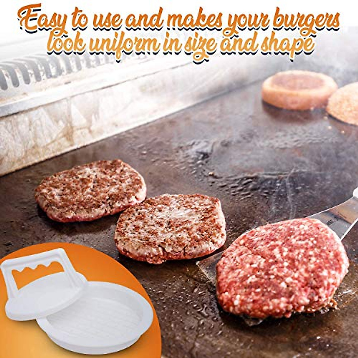 Cooking Concepts Hamburger Press 2-Pack Bundle - 2 Complete Sets.(a Total of 4 Pieces)
