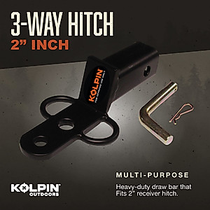 Kolpin 3-Way Hitch, 2-Inch - 85620 , Black