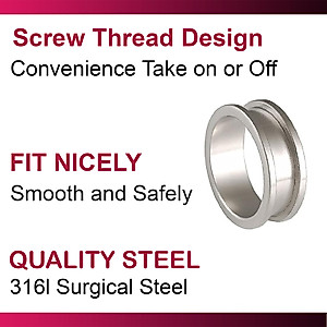 bodyjewellery 15/16 gauge 24mm Surgical Steel Flesh Tunnels Ear Plugs AFUT Ear Stretching 2Pcs