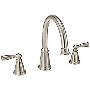 Moen 86924SRN Deck Mounted Roman Tub Faucet Trim from the Banbury Collection, Spot Resist Brushed Nickel