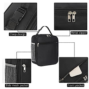 Leizzga Lunch Box for Women Lunch Bags for Women Lunchbox Lunch Bag Insulated Lunch Bag Lunch Box Lunch Boxes (Black)