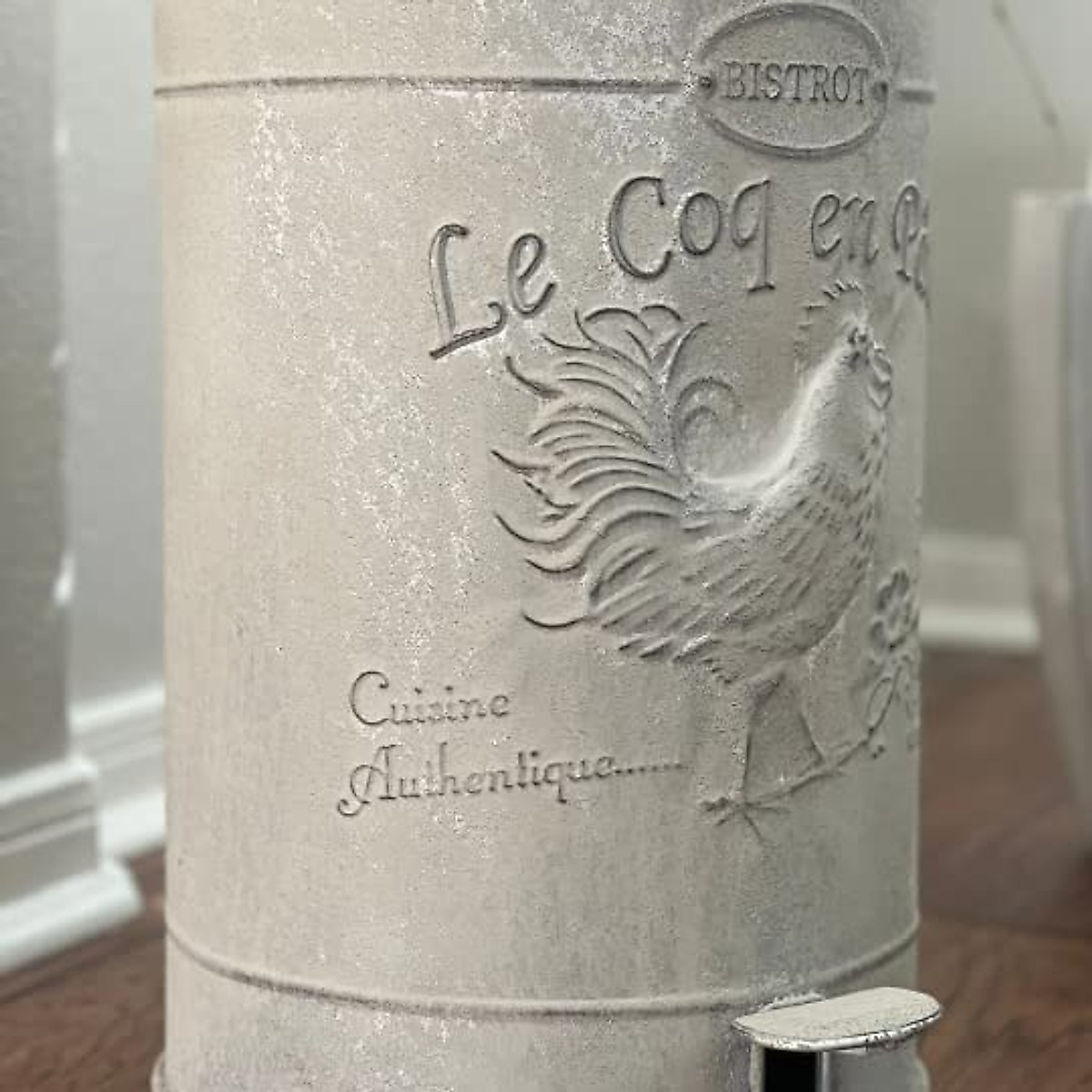 Trash Cans Kitchen 6 Gallons Trash Bin Waste Basket for Kitchen Farmhouse Trash Can with Lid Metal Trash Can