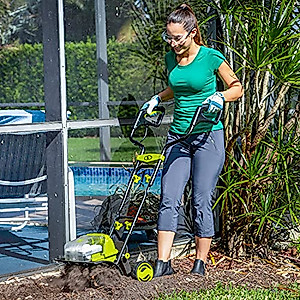 Sun Joe 24V-X2-TLR14 48-Volt iON+ Cordless Garden Tiller/Cultivator Kit | W/ 2 x 2.0-Ah Batteries and Charger