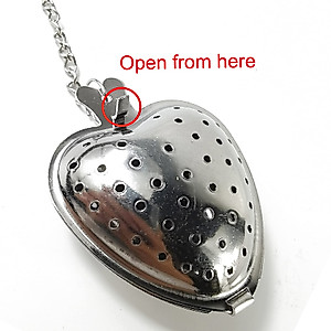 RONYOUNG 15Pcs Stainless Steel Tea Ball Mesh Tea Infuser Strainers Premium Tea Filter Tea Interval Diffuser with Extended Chain Hook for Brew Loose Leaf Tea and Seasonings &spices