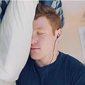 ATECH Ultra Flexible Silicon Sleeping Earbuds with Microphone Earplugs for Sleeping, Insomnia, Snoring, Air Travel, Relaxation, ASMR (Type 1 (S/M), White)