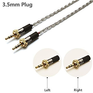 GUCraftsman 6N Single Crystal Silver Upgrade Headphones Cable 4Pin XLR/2.5mm/4.4mm Balance Headphone Upgrade Cable for Sony MDR-Z7 MDR-Z7M2 MDR-Z1R (4.4mm Plug)