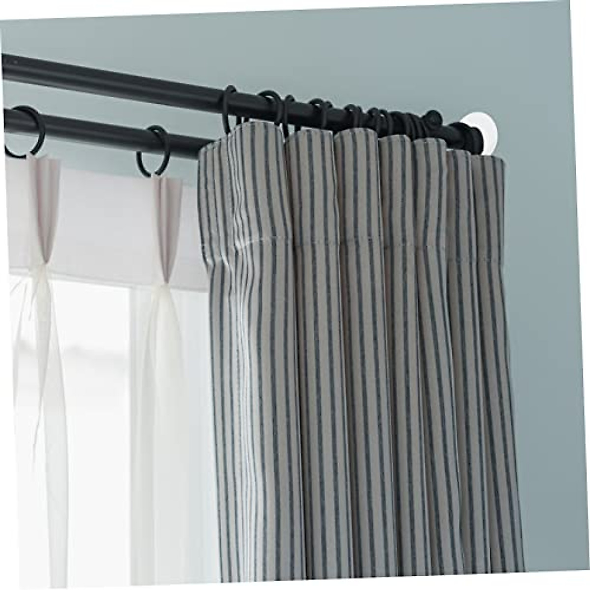 DOITOOL 6 Pcs Pole Hanger Adjustable Curtain Rod Window Hooks Shower Bar for Curtain Shower Rod Tension Shower Curtain Rod Tension Rod Shower Curtain Rod Brackets Curtain Support Racks Rod