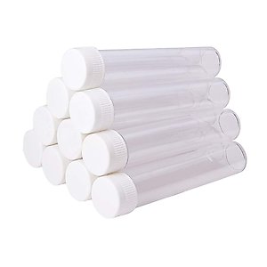 erioctry 25ml Plastic Containers Tubes Vials Sample Container with Screw Cap Storage Containers (Pack of 12)