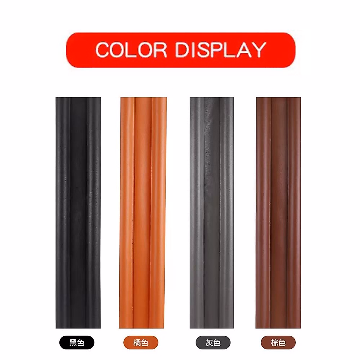 Twin Door Bottom Seal Strip Stopper,Under Door Draft Stoppers, 36 Inch Weatherstrip Under Door Draft Noise Blocker Black Gap Stoppers Noise Blocker Adjustable Door Sweeps Soundproof Strip (White)