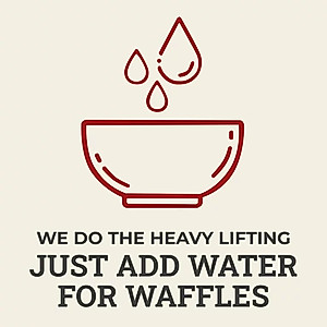 Hungry Jack Complete Belgian Waffle Mix (Pack of 3) with By The Cup Butter Spreader