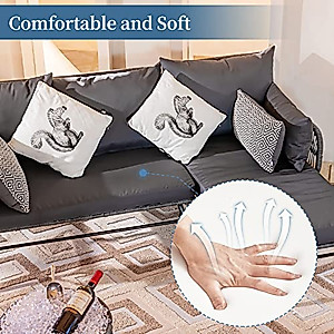 OUTPLATIO 3 Piece PE Wicker Boho Patio Furniture Sectional Chair Sets with Ice Bucket Outdoor Wicker Conversation Sets for Backyard, Porch, Garden (Grey)