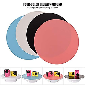 fotoconic Electric Motorized Turntable Rotating Display Stand, Remote Control Angle, Speed Direction, Various Rotation Mode, 11 Lbs Centric Loading, and 2 Pieces Magnetic Cover (4.75" & 8" Diameter)