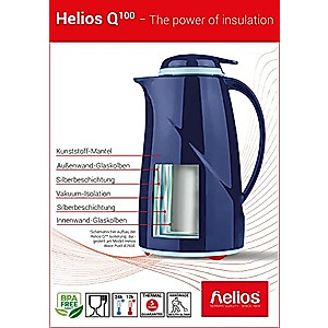 Helios Mondo Push Vacuum Jug White 1 Litre