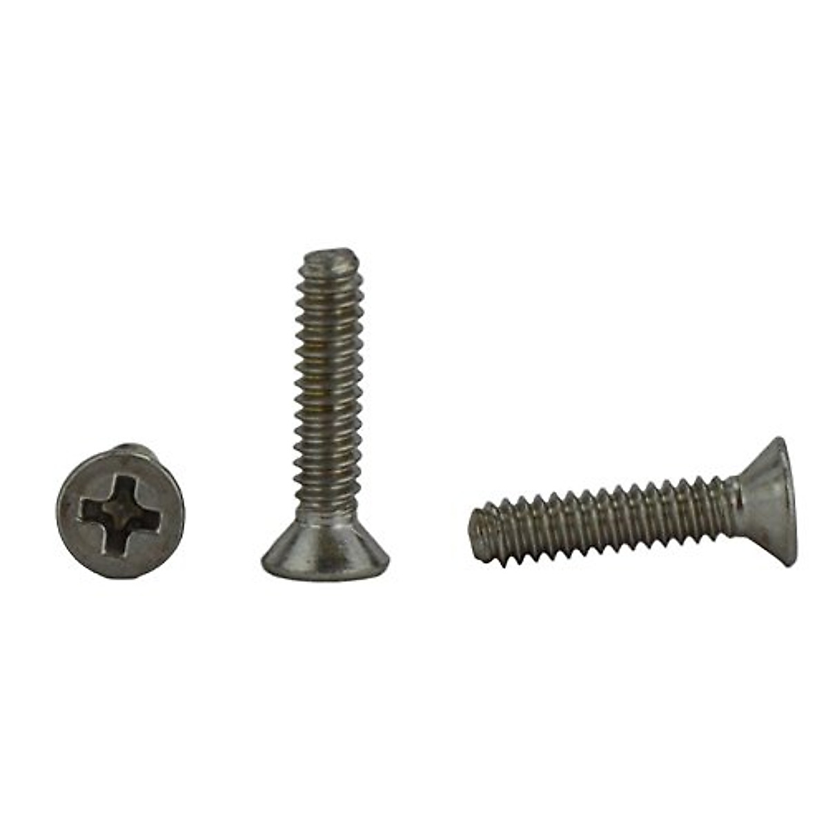 Stainless 4-40 x 1/2" (3/8" to 1-1/2" Available) Flat Head Machine Screws, Full Thread, Phillips Drive, Stainless Steel 18-8, Machine Thread (4-40 x 1/2")