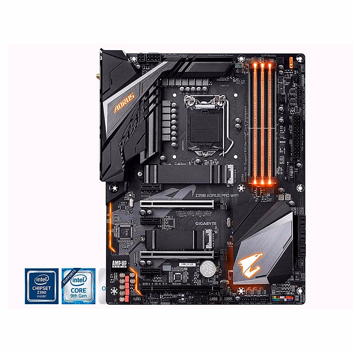 GIGABYTE Z390 AORUS PRO Wi-Fi (Intel LGA1151/Z390/ATX/2xM.2 Thermal Guard/Onboard AC Wi-Fi/RGB Fusion/Gaming Motherboard)