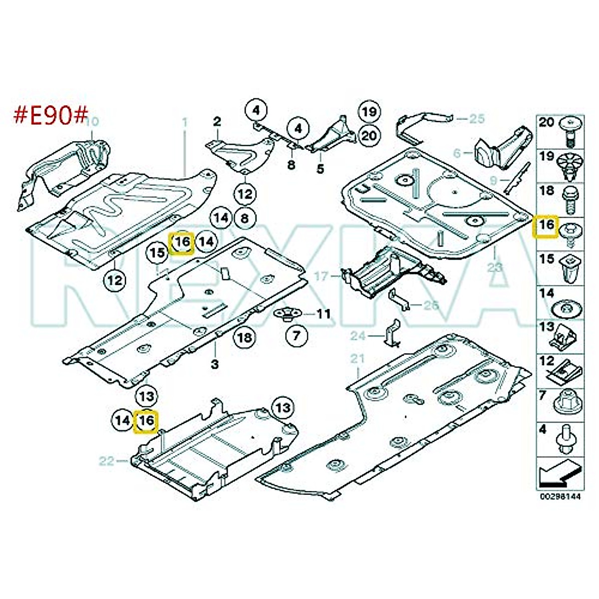 Rexka 50 pcs M4.8-1.61 x 16mm Hex Head Sems Screws for BMW Wheel Arch Trim Underfloor Coating Rear Trim Cover Underhood Shield 07147129160 E46 E60 E63 E66 E70 E82 E83 E90 07-14-7-129-160
