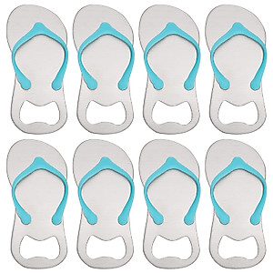 Marrywindix 8 Pack Flip-flop Bottle Openers Special "pop the Top" Slipper Bottle Opener with Gift Wrap for Wedding Summer Party Favors