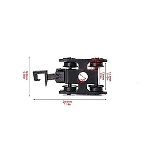 FSGLOVE Miniature Model Building Kit 12pcs/24pcs Model Train N- Scale 1:160 POM Bogies with Couplers 36" Plastic Wheels (Color : 12pcs)