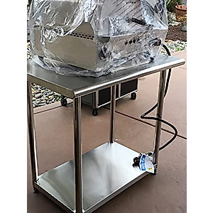 uyoyous Stainless Steel Table 24x36 Inch NSF Commercial Kitchen Work Table with Adjustable Under Shelf Heavy Duty Food Prep Table with Storage for Home Restaurant Kitchen Laundry Room