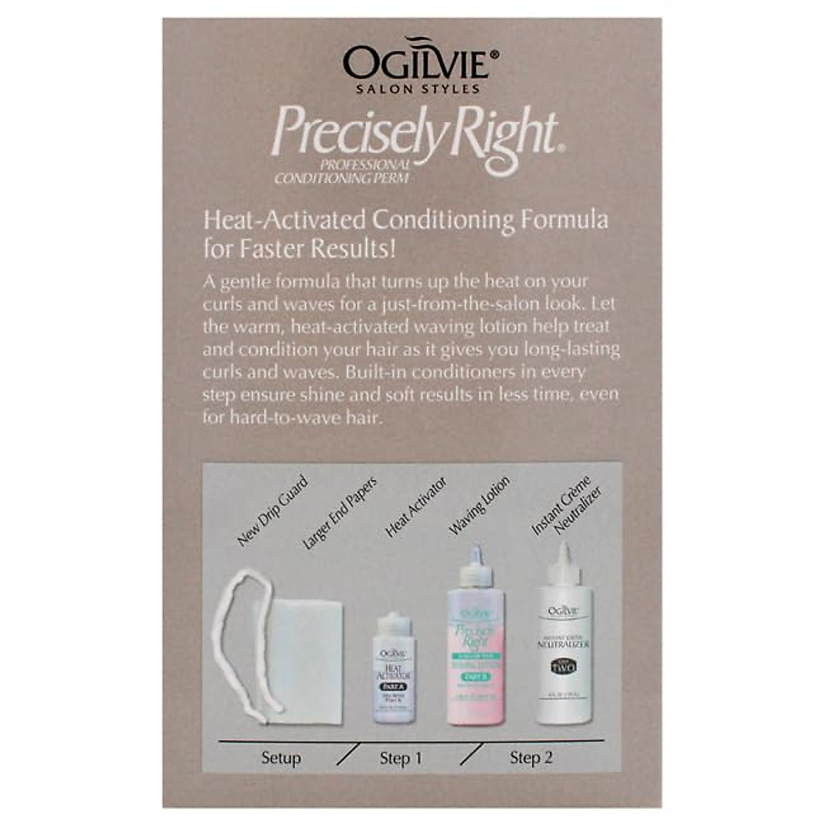 Ogilvie Salon Styles Precisely Right Professional Conditioning Perm Kit - Ideal for Color-Treated, Normal Hair - 1 Application
