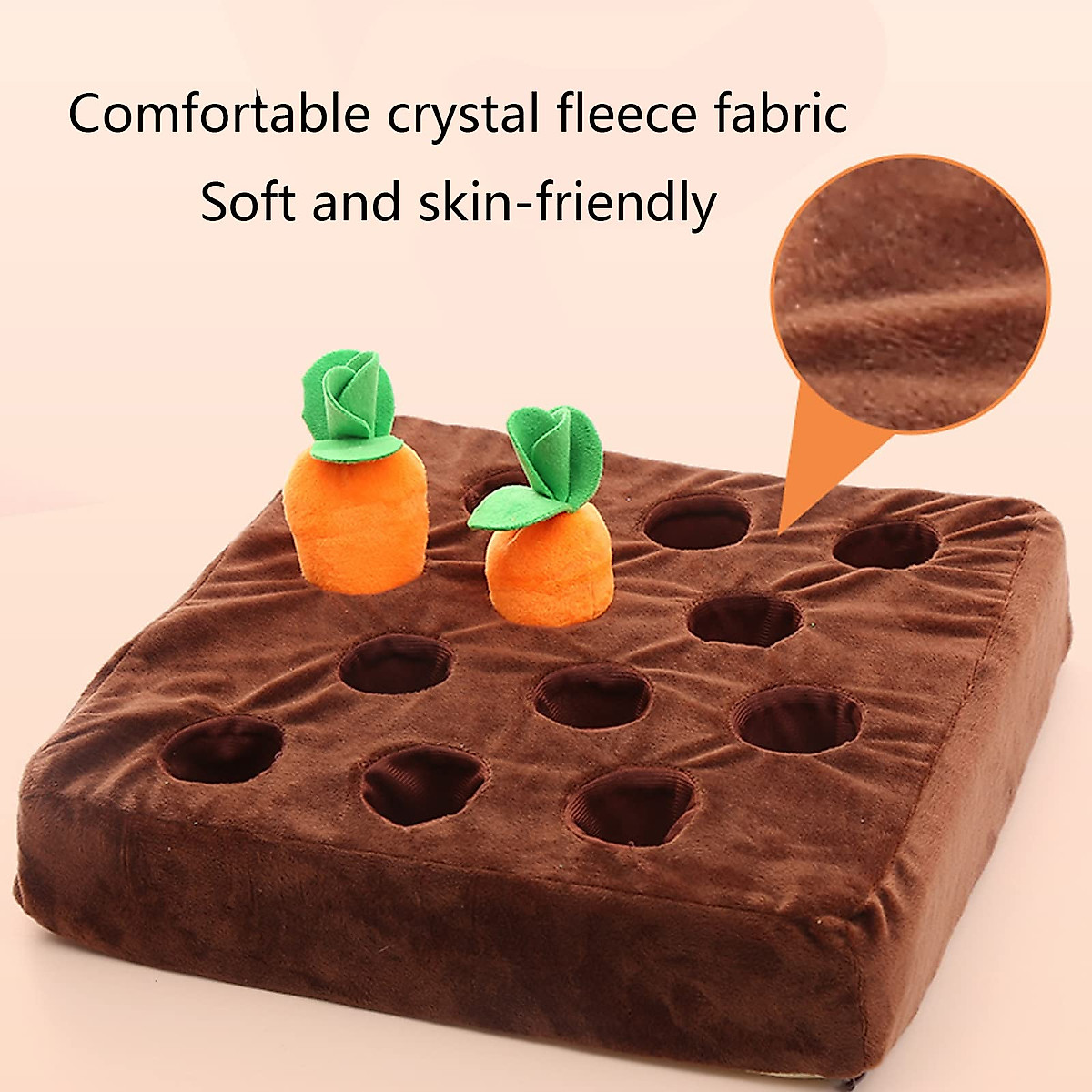 BYNNIX Pet Plush Toy Dog Chewing Toy Stuffed Carrot Aggressive Chewers Eat Training Toy Interactive Children Plush Toy Pet Plush Toy Pet Plush Toy Dog Pet Plush Toy for Kids Pet Plush Toy for Dogs