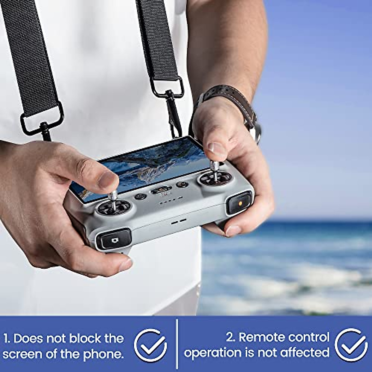 STARTRC Mini 3 RC Controller Lanyard Nylon Braided Neck Strap for DJI Mini 3 Pro RC Controller Accessories