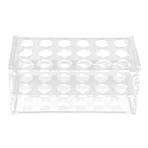 17mm Test Tube Rack with 18 Holes - Durable Transparent Centrifuge Tube Holder for 10ml and 15ml Test Tubes
