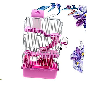 Balacoo Origami Star Paper Strips Pet Cage Villa Cage for Small Pets Pet House Hamster Guinea Pig Chinchilla Cage Small Animals Pink Travel Chinchilla Cage Hamster Cage Cool Ashtray