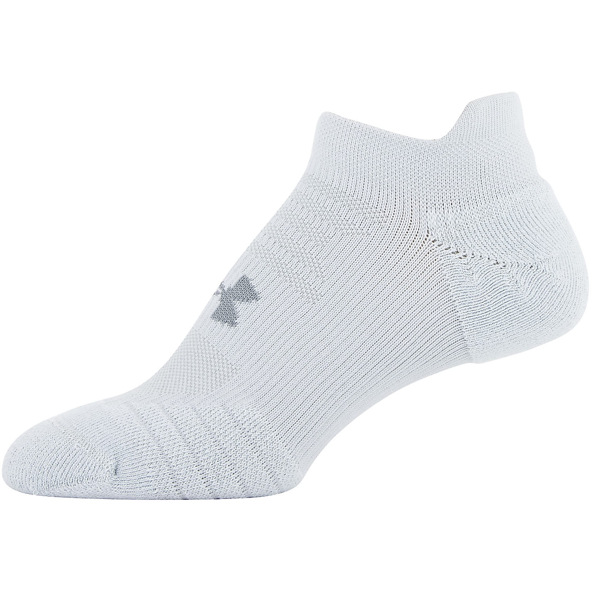 Under Armour Women's Play Up No Show Tab Socks, 3-Pairs, Halo Gray Assorted, Medium