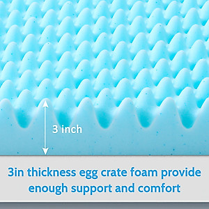 Swbvs Twin Mattress, 3 Inch Memory Foam Single Bed Mattress, Pressure Relief & Supportive Twin Size Mattress