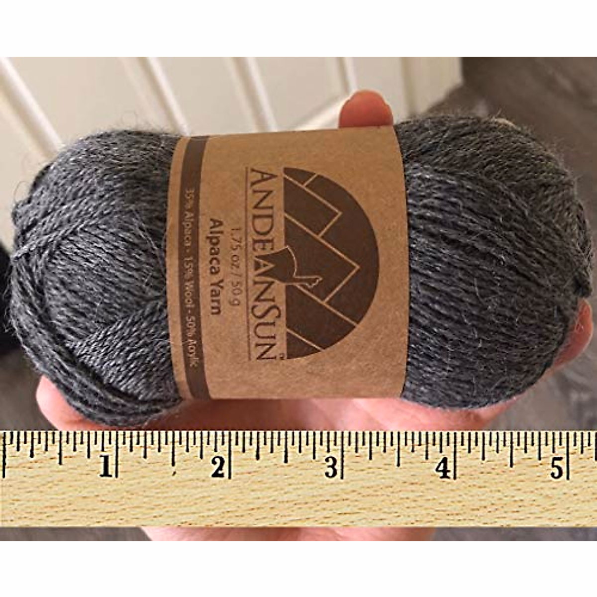 [ Set of 3 Small Gorgeous Skeins ] Alpaca Yarn Blend [ Umayo ] [ DK ] #3 (5.25 Ounces/150 Grams Total) Lovely and Soft to Enjoy Knitting - Crocheting - Weaving [ Grey ]
