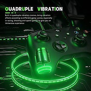 YUYIU 【Upgraded Wired Controller for Xbox Series X|S, Xbox One, Windows 10 and above, PC Controller with 3.5 mm Audio Jack, Black