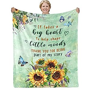 FAIVHSO Happy Retirement Gifts Teacher's Day Gifts Teacher Gifts Blanket for Women - Thank You Gifts for Teacher, Graduation Retirement Thanksgiving for Teacher Throw Blankets 60" x 50"
