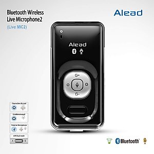Alead Nolan LiveMIC2 Bluetooth Microphone, Long Range, Low Latency, Clear Sound with uni, Omni, ext mic for Education, webinar, Conference, Hearing Impairment, PA Systems, PC Audio, Voice Recording
