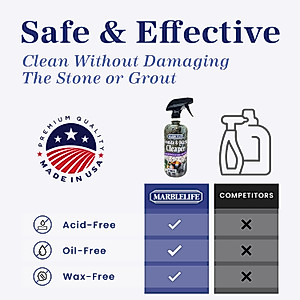 Marblelife Granite & Quartz Cleaner, Safe & Powerful Granite Countertop Cleaner, Oil & Wax Free Quartz Countertop, Effective Stone Care & Cleaning, 32oz Spray